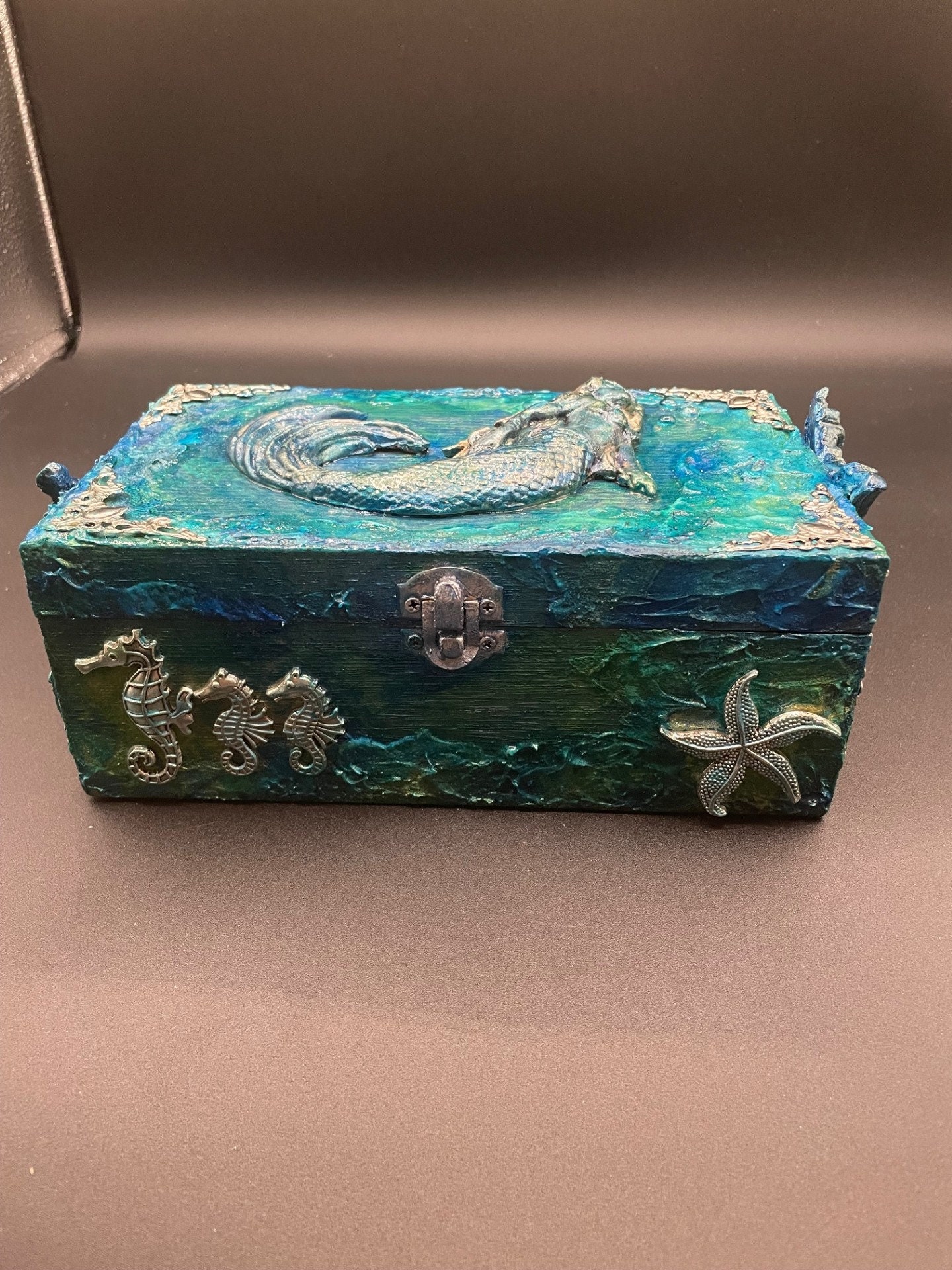Mermaid Box, Jewelry Box, Trinket Box, Under the Sea, Ocean, Beachy ...