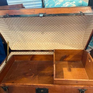 Antique Dome Top Rolling Steamer Trunk - Etsy