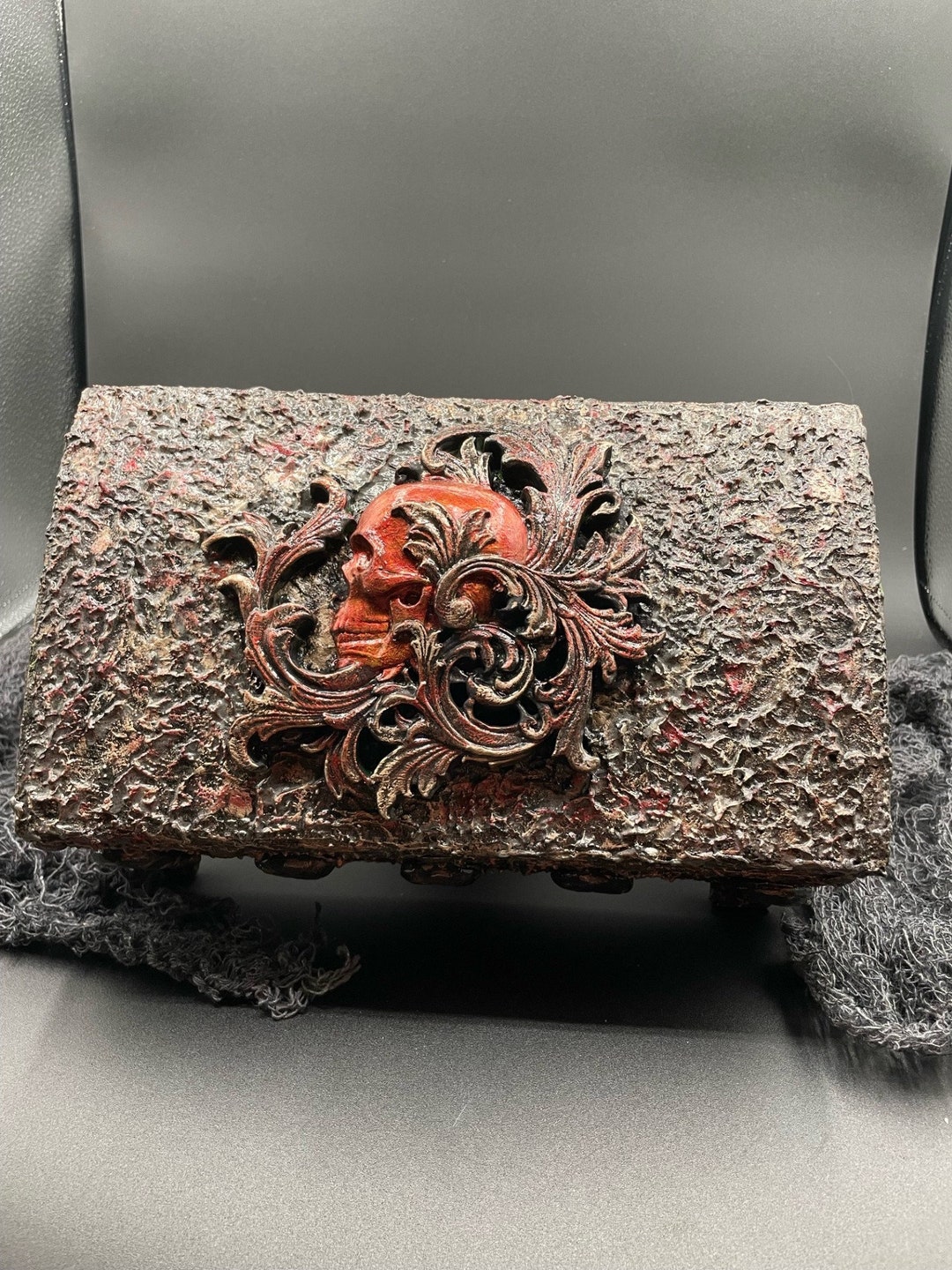 Skull Treasure Chest, Jewelry Box, Goth, Deviant, Halloween - Etsy