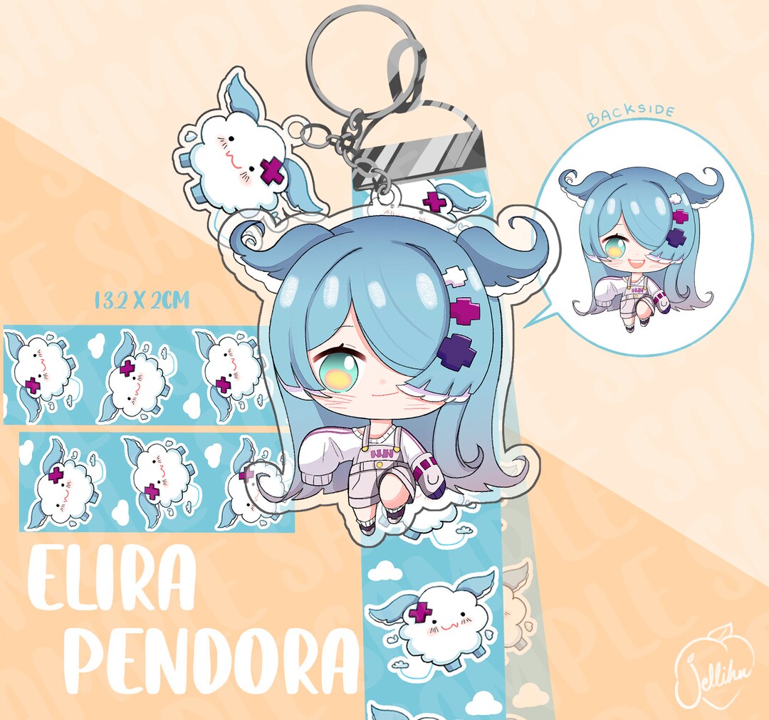 Lazulight Chibi Acrylic Keychain Nijisanji Finana Ryugu Pomu Rainpuff ...