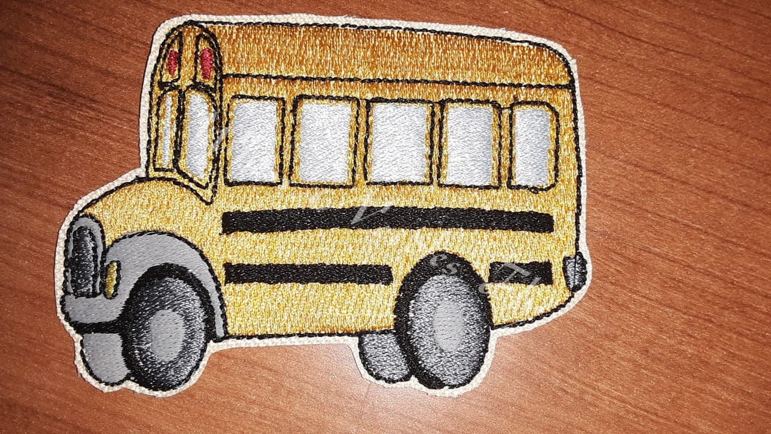 Machine Embroidery Design of School Bus Fill - Etsy
