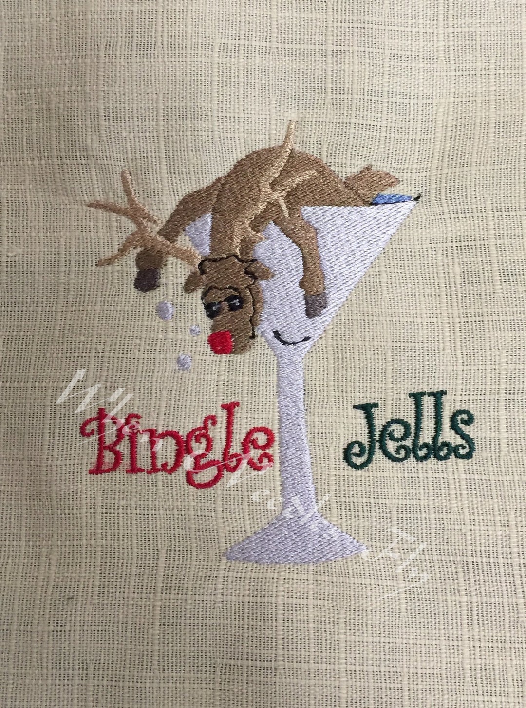Embroidery Machine Design of a Drunk Reindeer Bingle Jells - Etsy