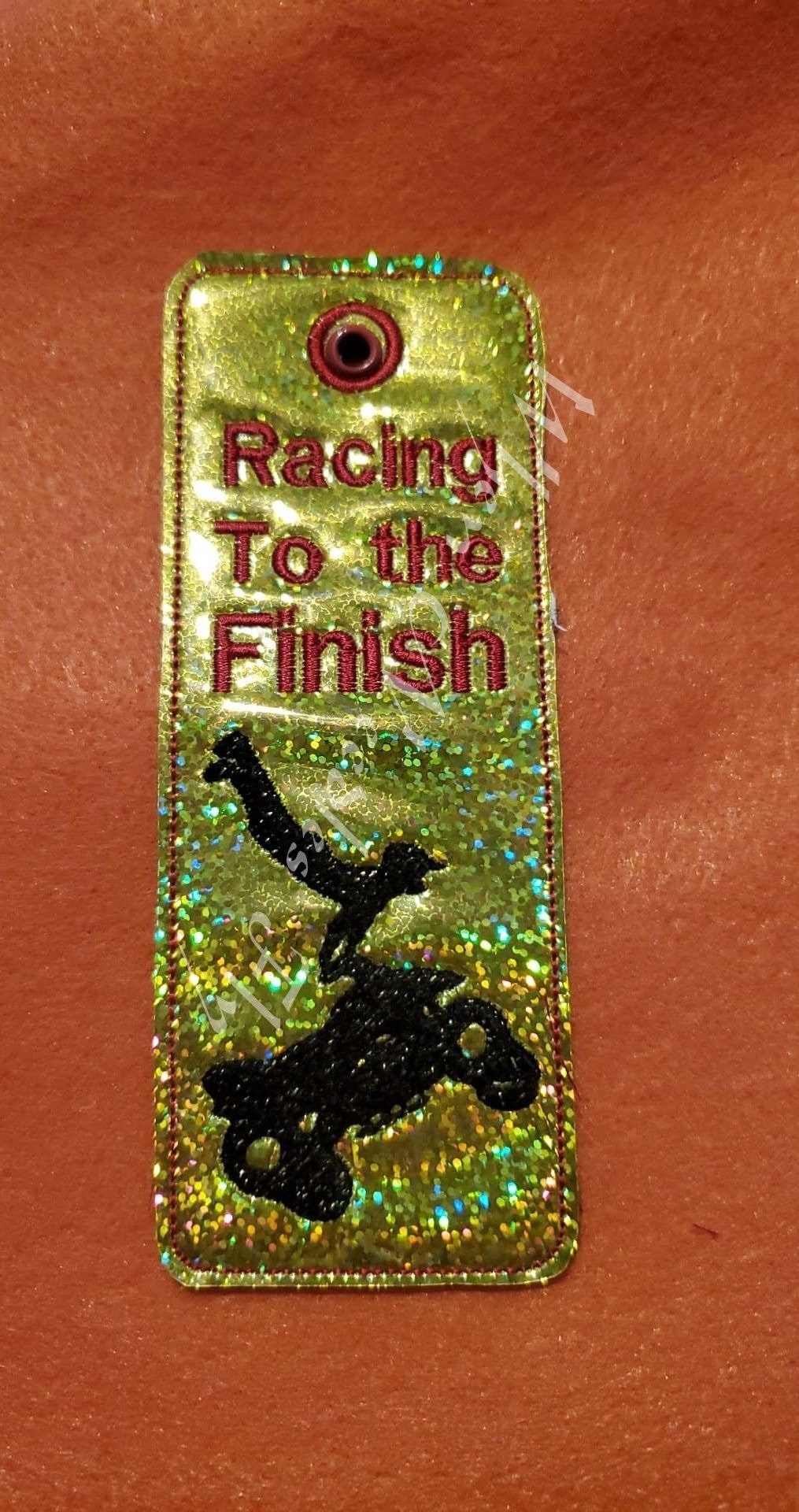 Machine Embroidery Design ATV Race to the Finish Bookmark - Etsy