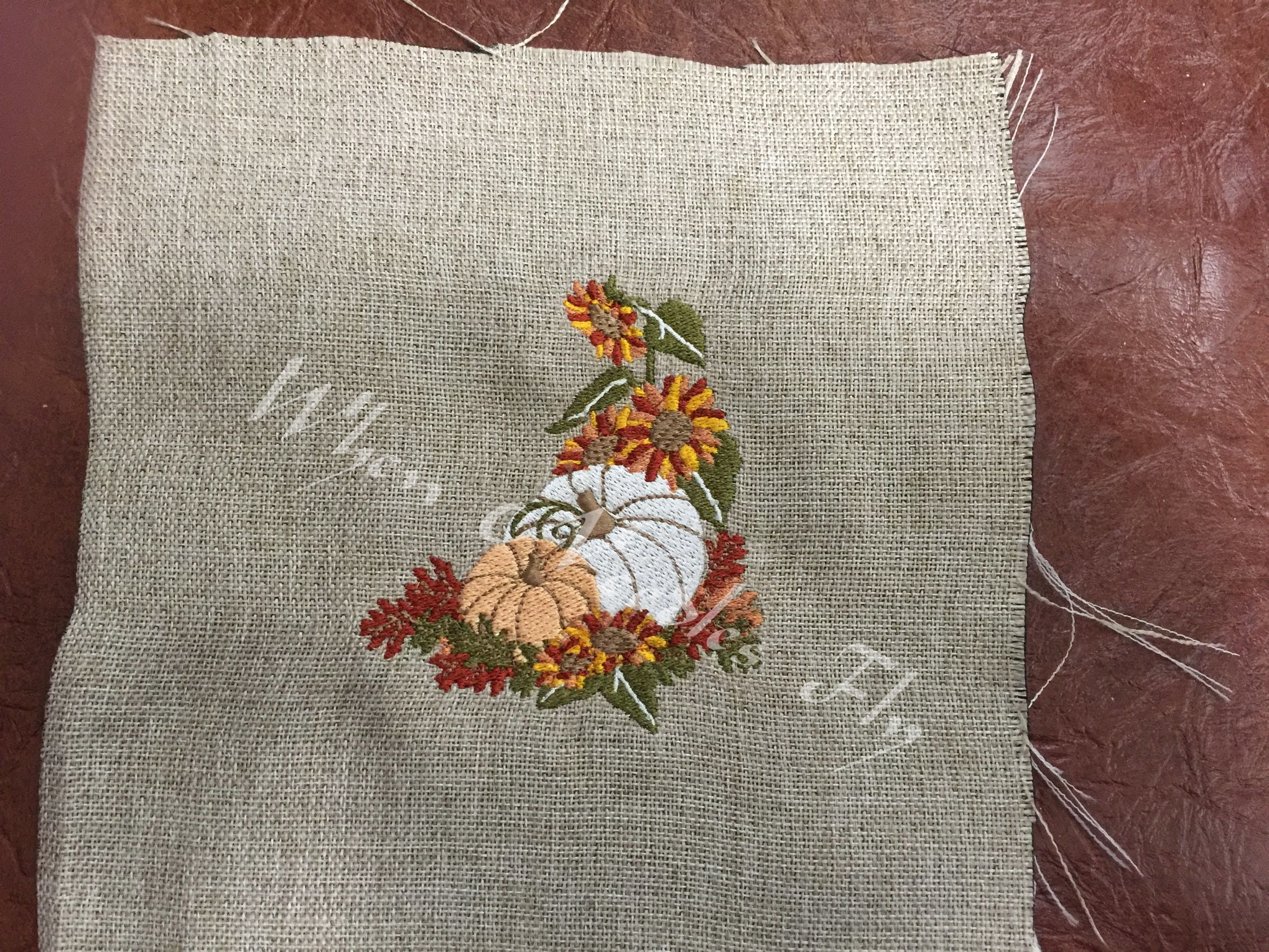 Machine Embroidery Design of Fall Pumpkins and Flowers 4x4 - Etsy