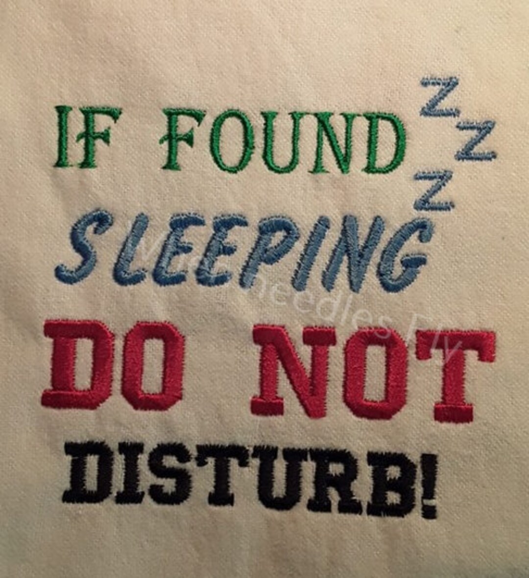 If Found Sleeping Do Not Disturb Saying Machine Embroidery Etsy