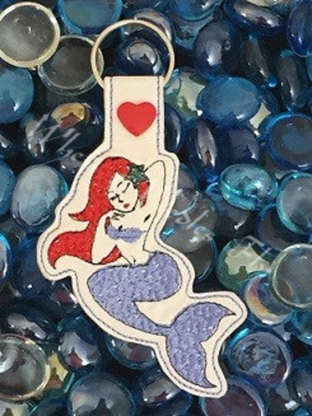 Embroidery Machine Design for a in the Hoop Mermaid Keyfob, Keychain - Etsy