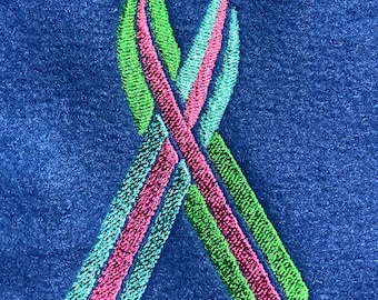 Cancer Ribbon Embroidery - Etsy