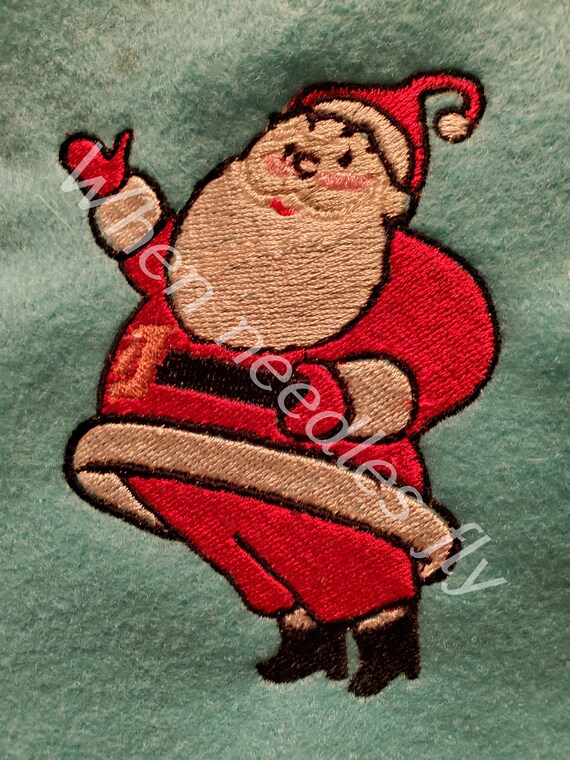 Embroidery Machine Design of a Vintage Santa - Etsy