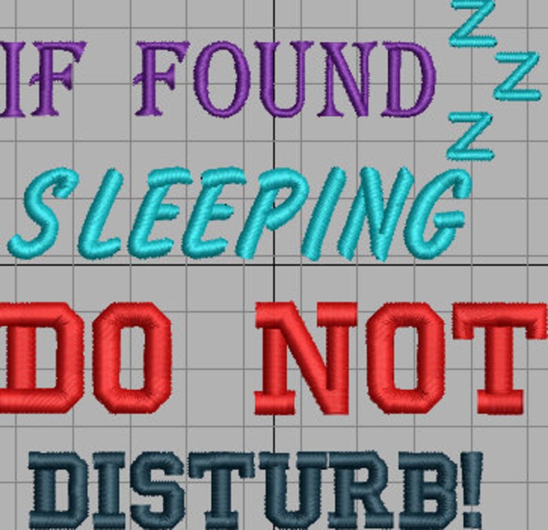 If Found Sleeping Do Not Disturb Saying Machine Embroidery Etsy