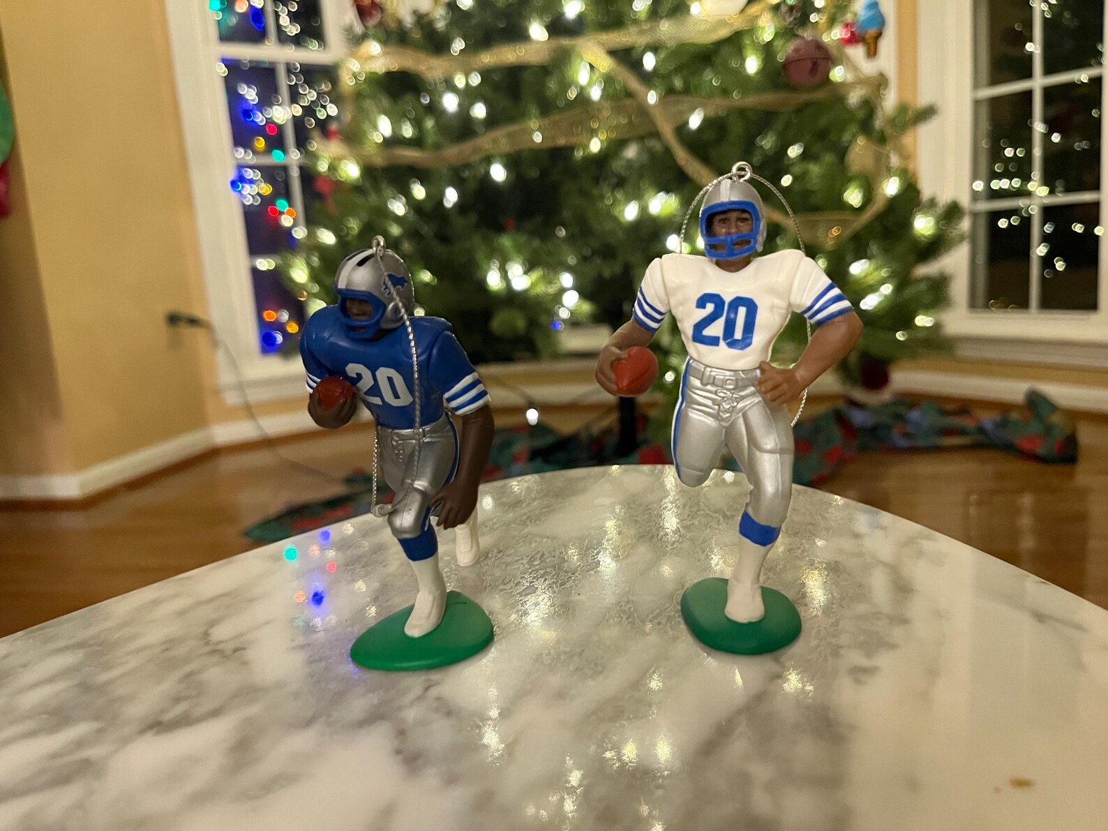 Barry Sanders Home and Away Miniature 5 Inch Custom Made Christmas ...