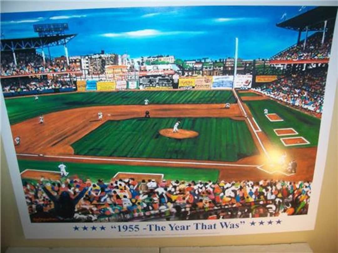 1955 Brooklyn Dodgers Ebbets Field Lithograph by Robert Simon - Etsy