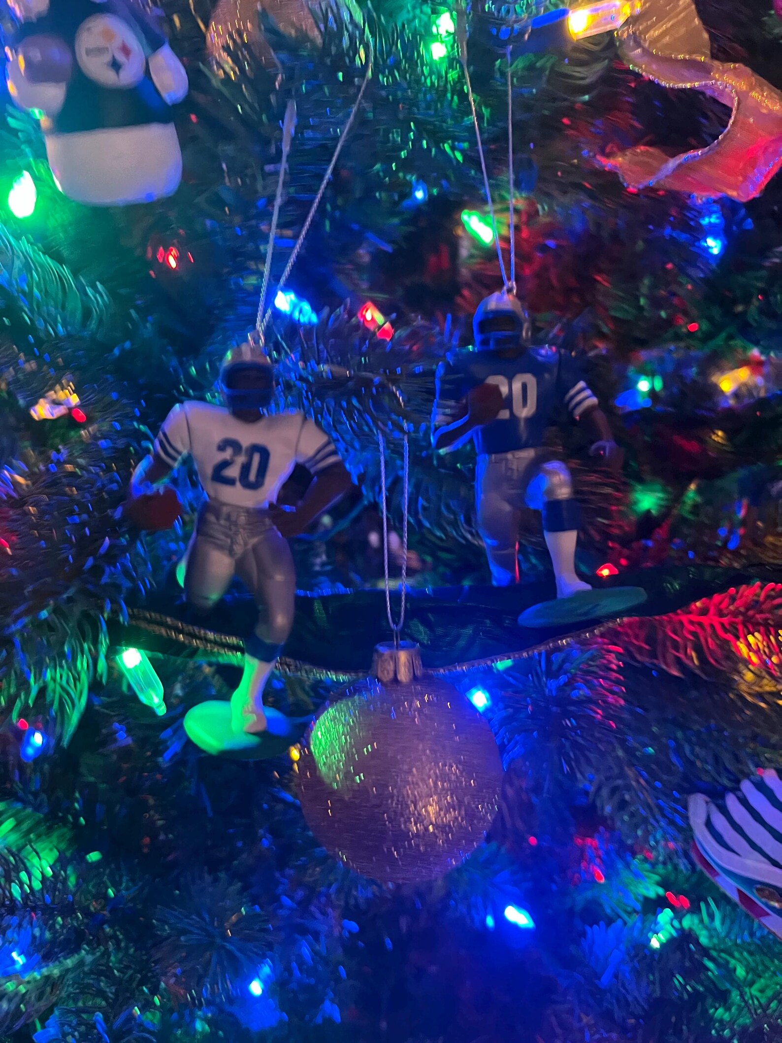 Barry Sanders Home and Away Miniature 5 Inch Custom Made Christmas ...