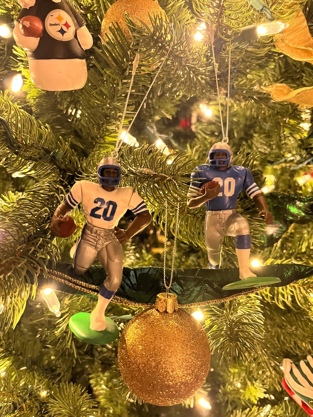 Barry Sanders Home and Away Miniature 5 Inch Custom Made Christmas ...