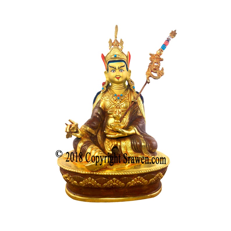 Guru Rinpoche 8.5'' Tibetan Padmasambhava Statue Fine Quality Nepalese ...