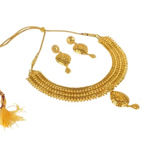 Gold Plated Necklace Indian Nepali Bridal Jewelry Choker - Etsy
