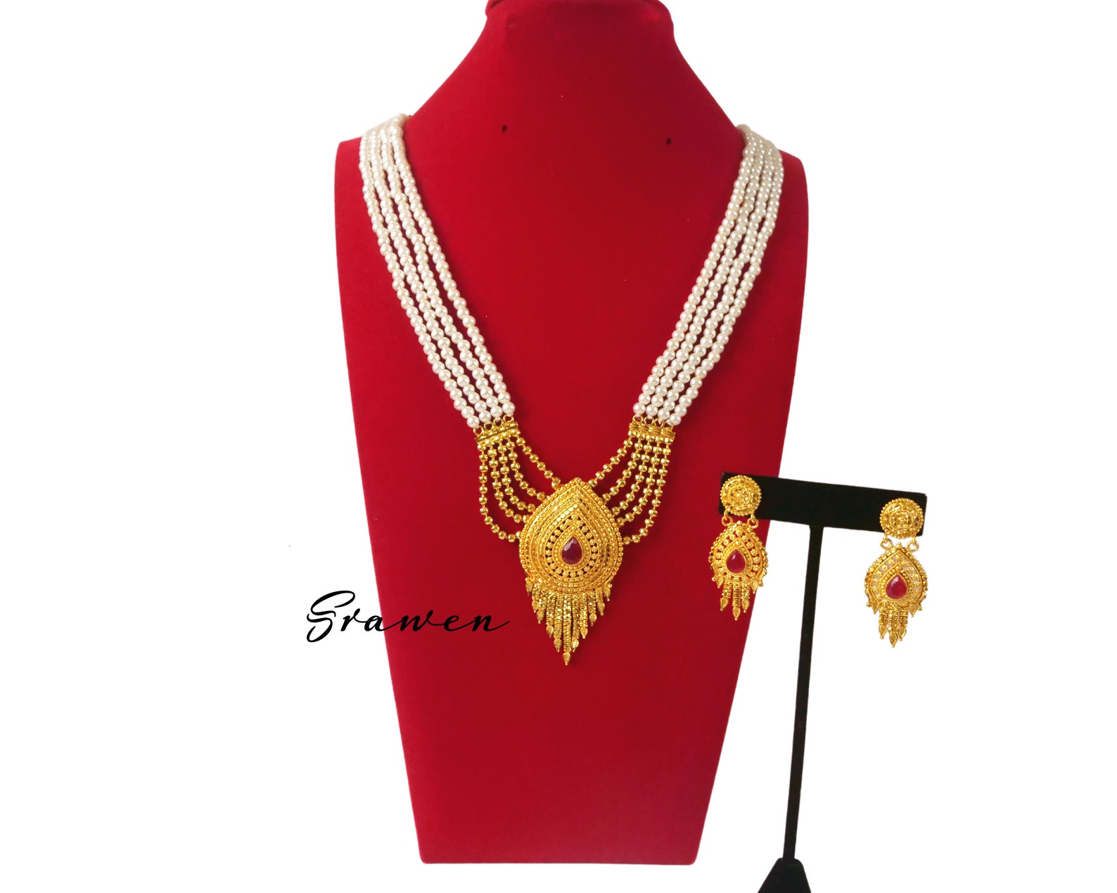 Moti Chandra Haar /nepali Jewelry/gold Plated Ranihaar - Etsy