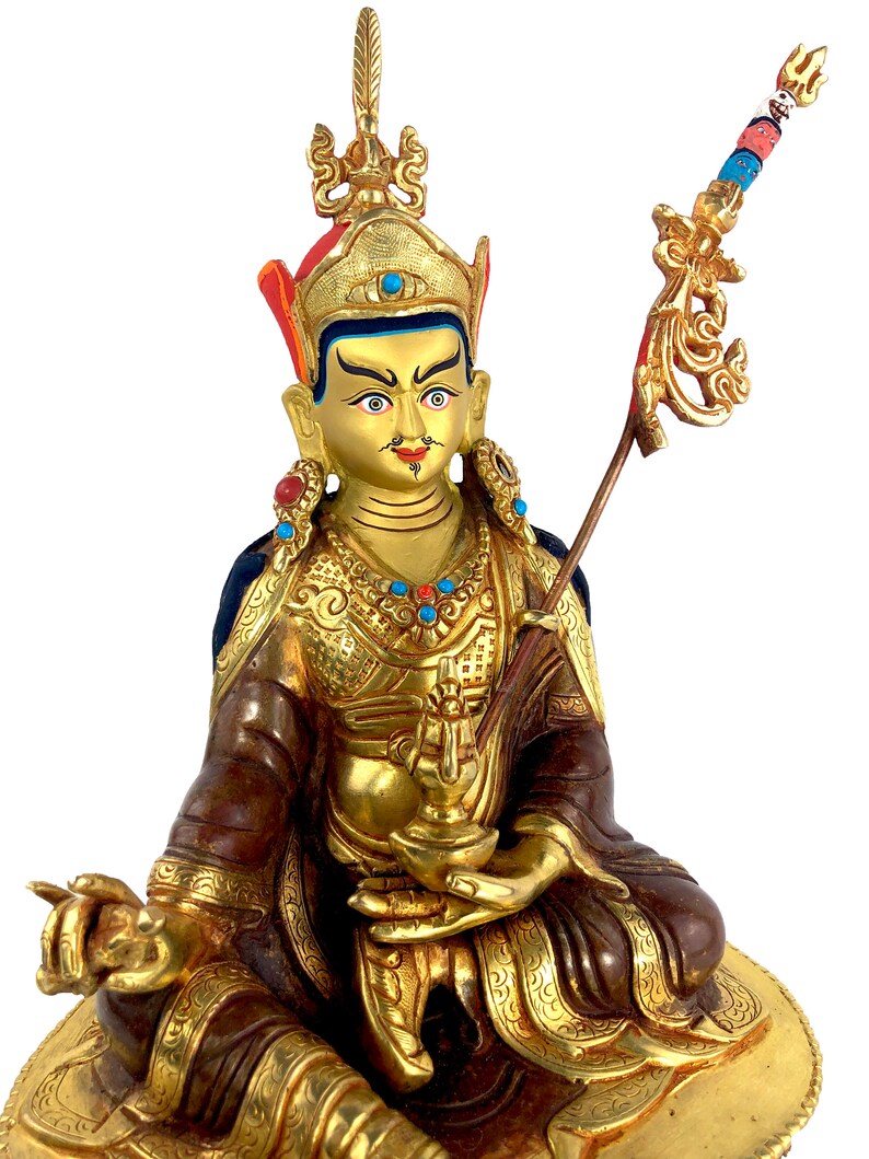 Guru Rinpoche 8.5'' Tibetan Padmasambhava Statue Fine Quality Nepalese ...