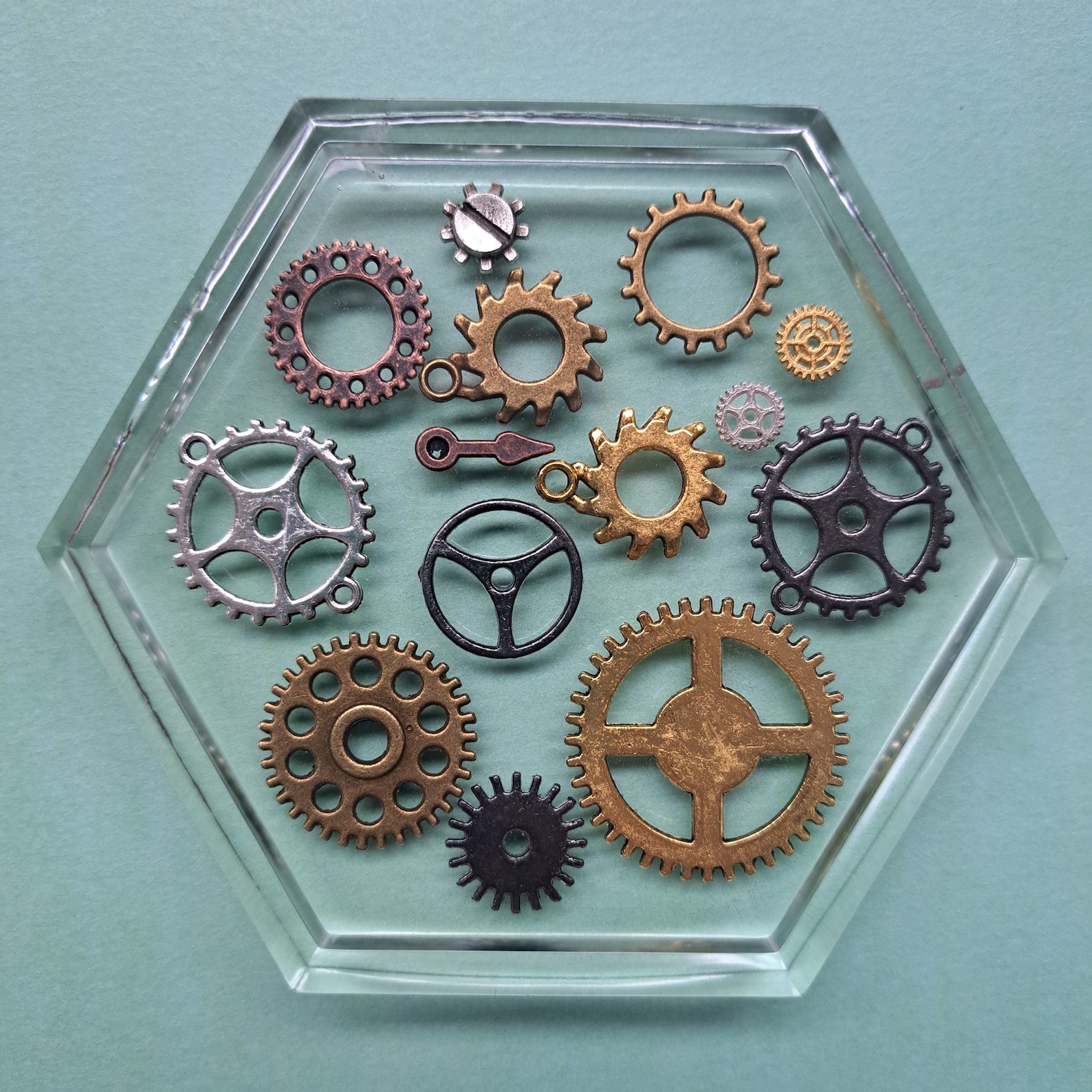 Steampunk Resin Coasters/resin Coasters/trinket Tray/drinks Coasters ...