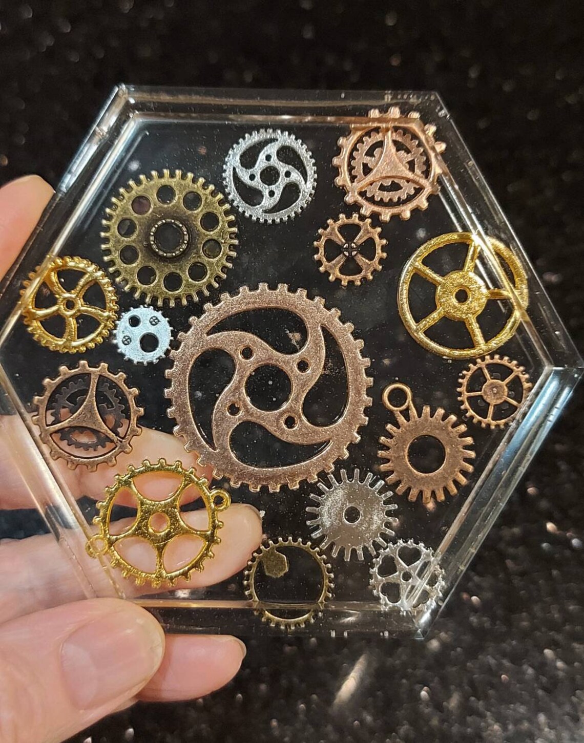 Steampunk Resin Coasters/resin Coasters/trinket Tray/drinks | Etsy UK