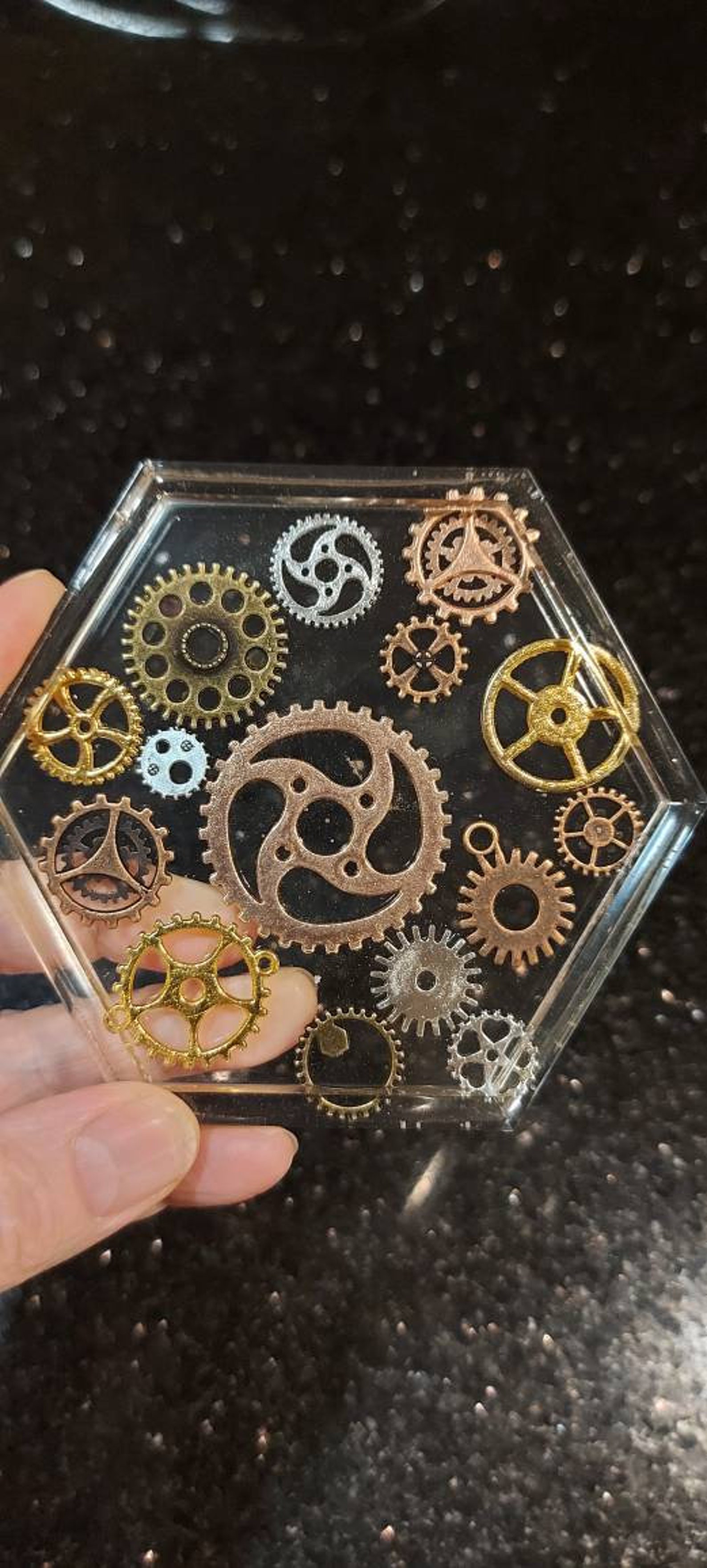 Steampunk Resin Coasters/resin Coasters/trinket Tray/drinks - Etsy UK