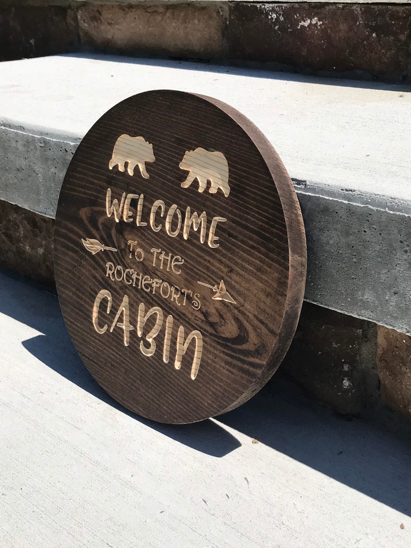 Rustic Welcome to the Cabin Sign: Personalized Cabin Decor - Etsy