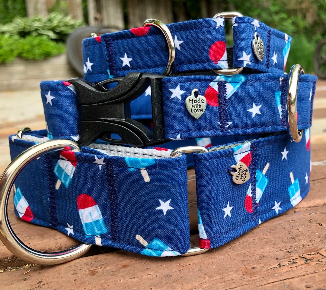 Red, White, and Blue Popsicle Dog Collar - Etsy