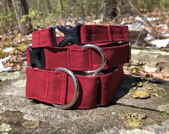 Maroon Dog Collar - Etsy