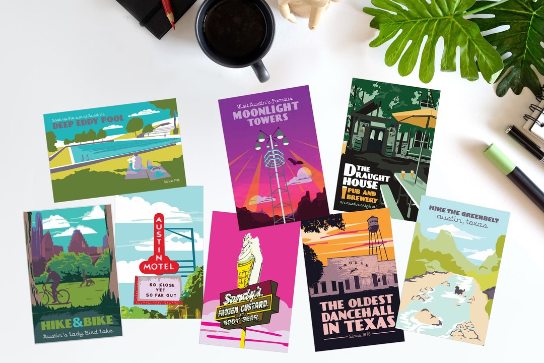 Vintage Travel Postcards, Austin Texas - Etsy