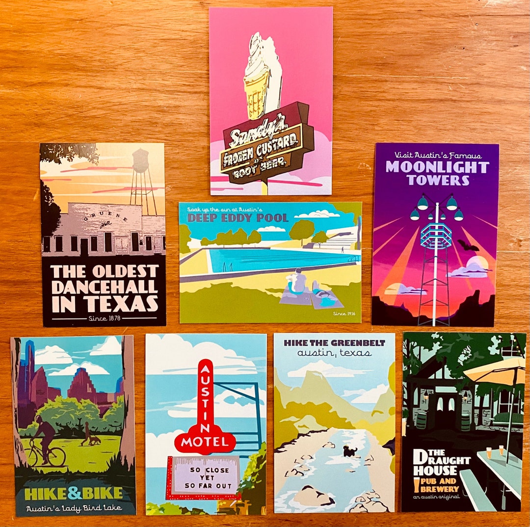 Vintage Travel Postcards, Austin Texas - Etsy