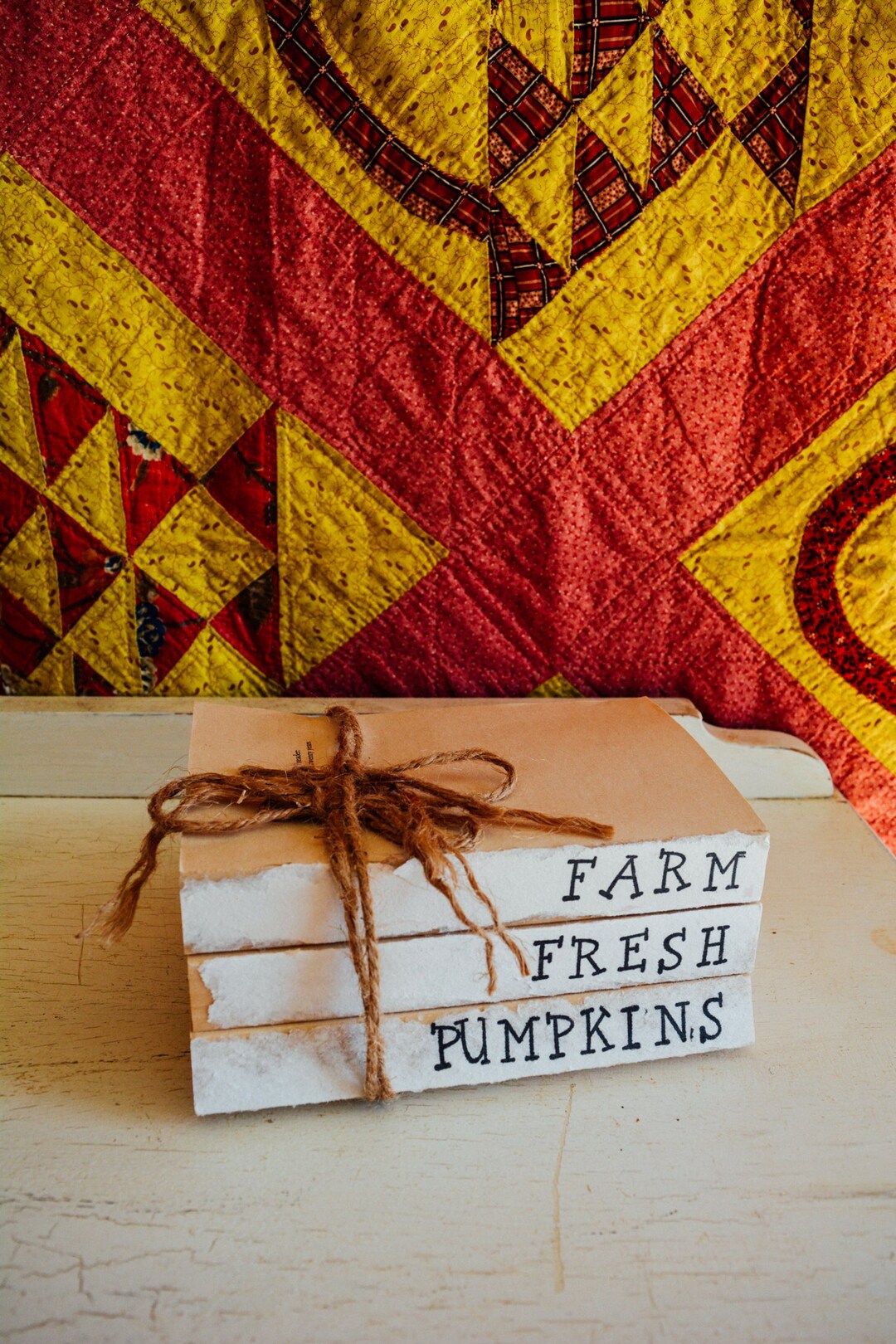 Farm Fresh Pumpkin Book Stack, Fall Book Stack, Fall Books, Fall Decor ...