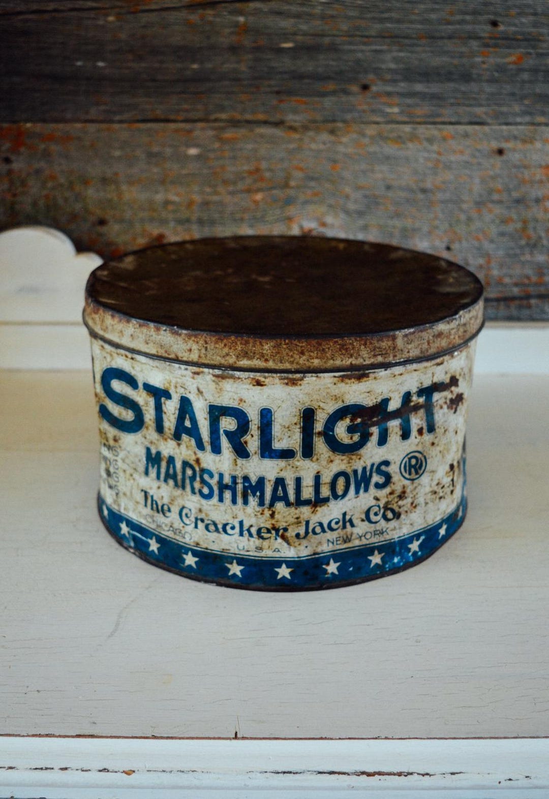 Vintage Starlight Marshmallow Tin, Cracker Jack Tin, HTF Vintage Tin ...