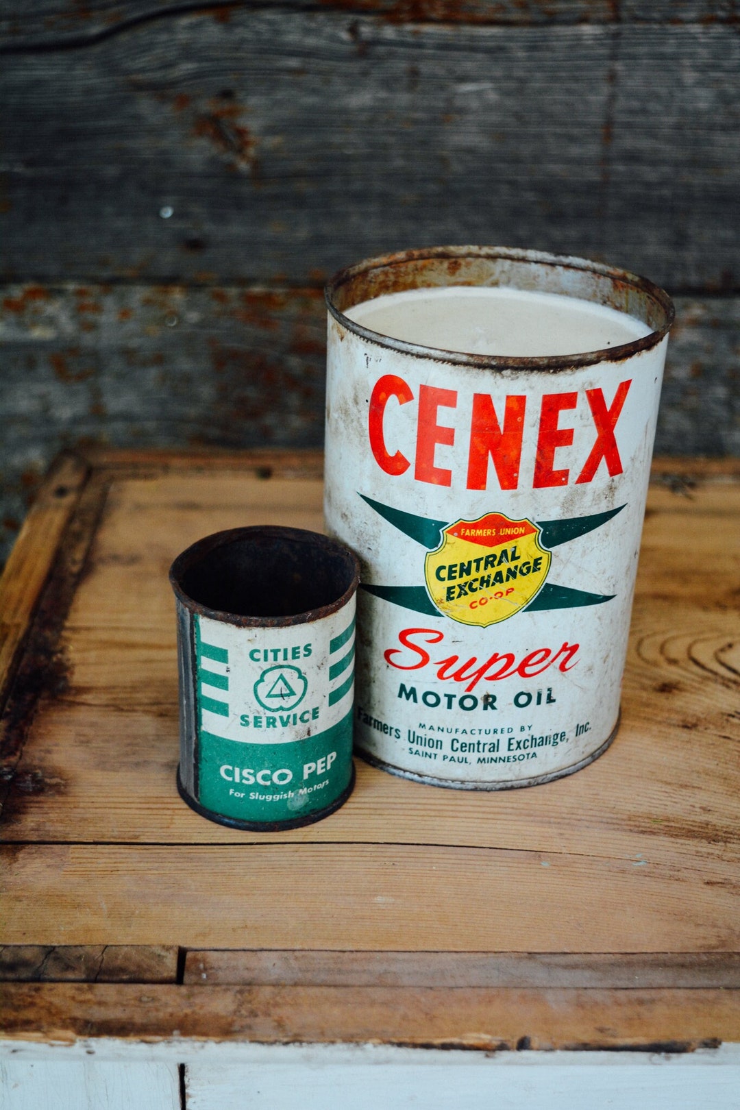 Vintage Cenex & Cisco Oil Tin Candle Set - Etsy