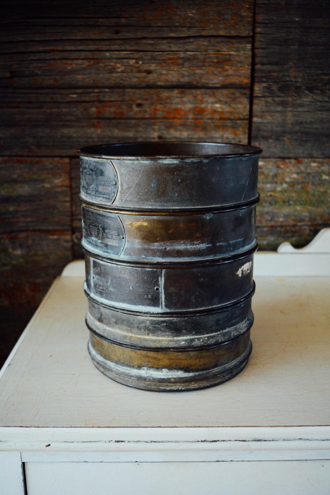 Antique Tyler Standard Screen Copper Set, Copper Screen, Copper Sieve ...