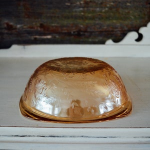 Orange Depression Glass Bowl, Depression Glass Bowl, Vintage Kitche ...