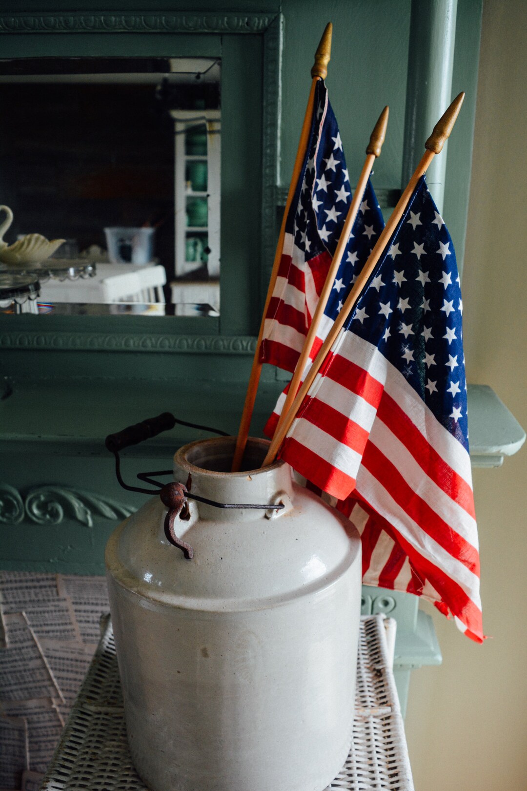 Vintage American Flag, Classroom Style American Flag, Vintage Flag ...