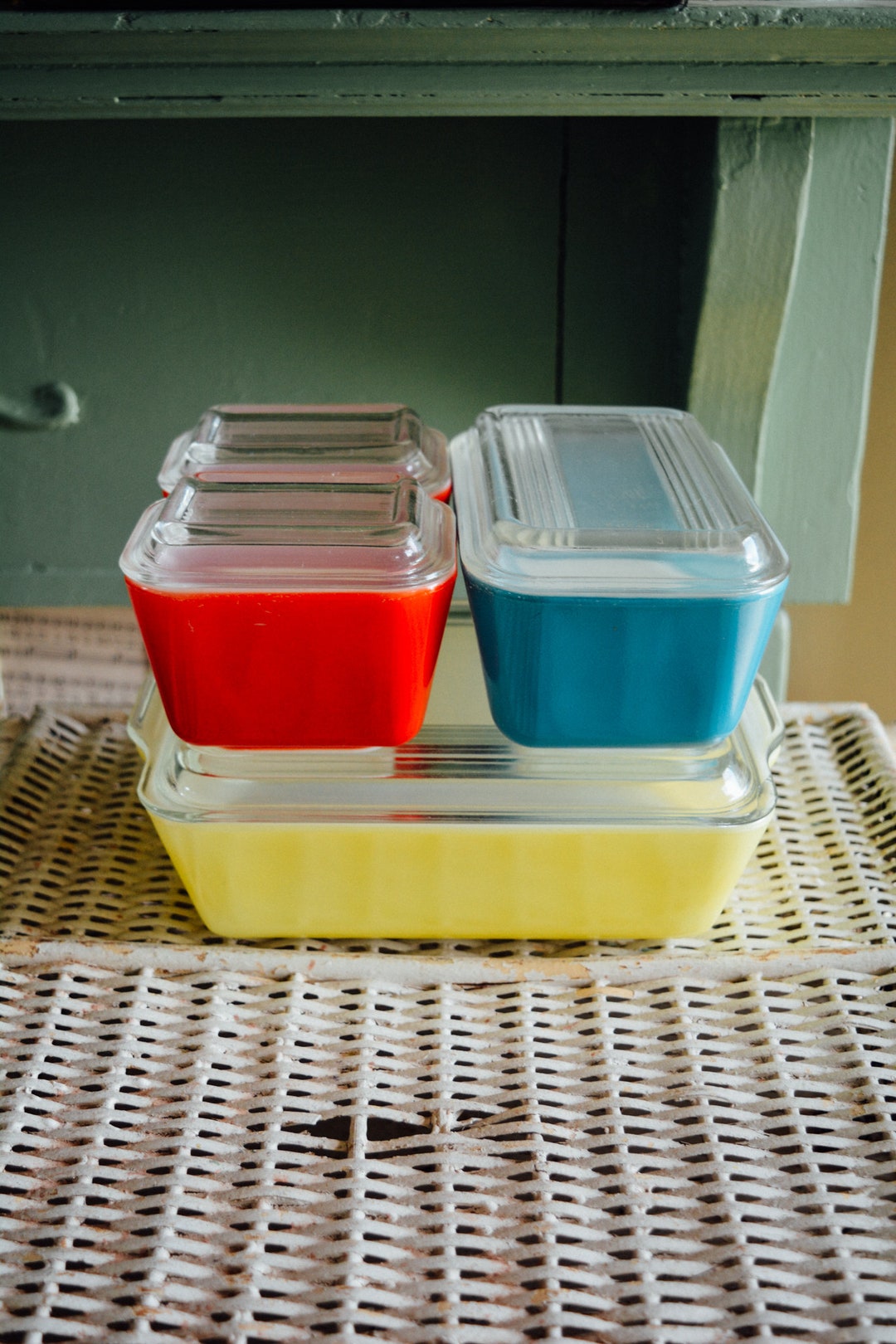 Vintage Pyrex Set of 4, 8 Pieces, Vintage Pyrex 501, 501, 502, 503 ...