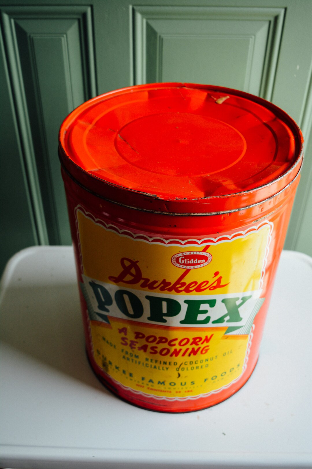 Vintage Popcorn Durkees Popex Popcorn Tin, Vintage Popcorn Tin, Vintage ...