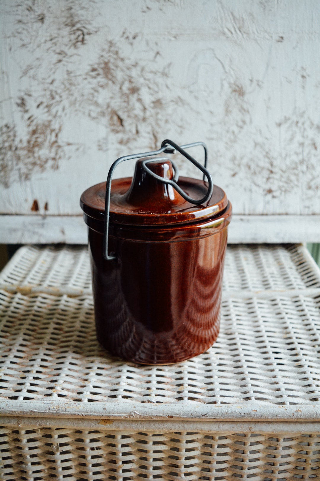 Vintage Large Brown Crock, Vintage Crockery, Vintage Crocks, Brown ...