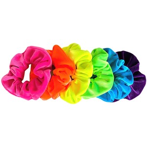Neon Rainbow Scrunchie Set, Velvet Hair Scrunchies Set of 6 Arcoíris - Etsy