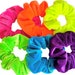 Neon Rainbow Scrunchie Set Velvet Hair Scrunchies Set of 6 - Etsy