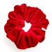 Bright Red Velvet Scrunchie | Luxe Strawberry Stretch Velvet ...