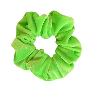 Neon Velvet Scrunchie Lime Green, Handmade Hair Scrunchie, Neon Hair ...