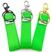 Neon Hot Green Key Fob Wristlet, Small Keychain With Swivel Lobster ...