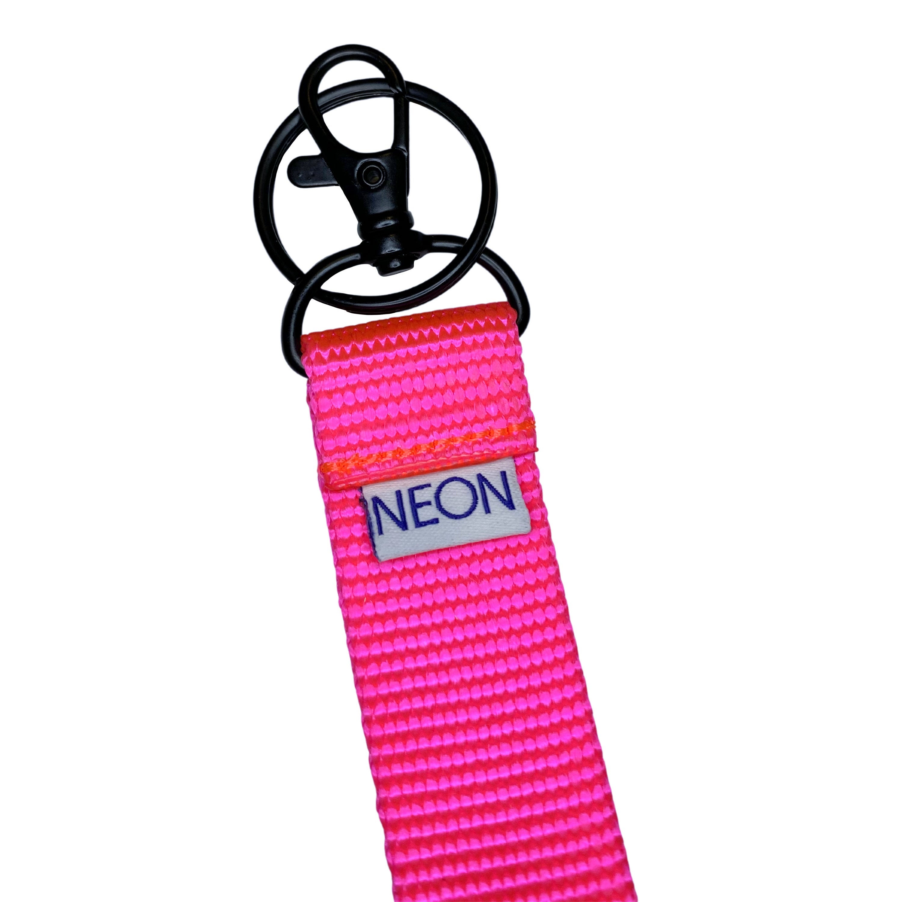 Neon Hot Pink Mini Keychain Wristlet Small Key Fob Swivel | Etsy