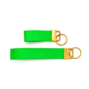Neon Hot Green Key Fob Wristlet - 3" or 5.5" - Optional Swivel Clasp - Etsy