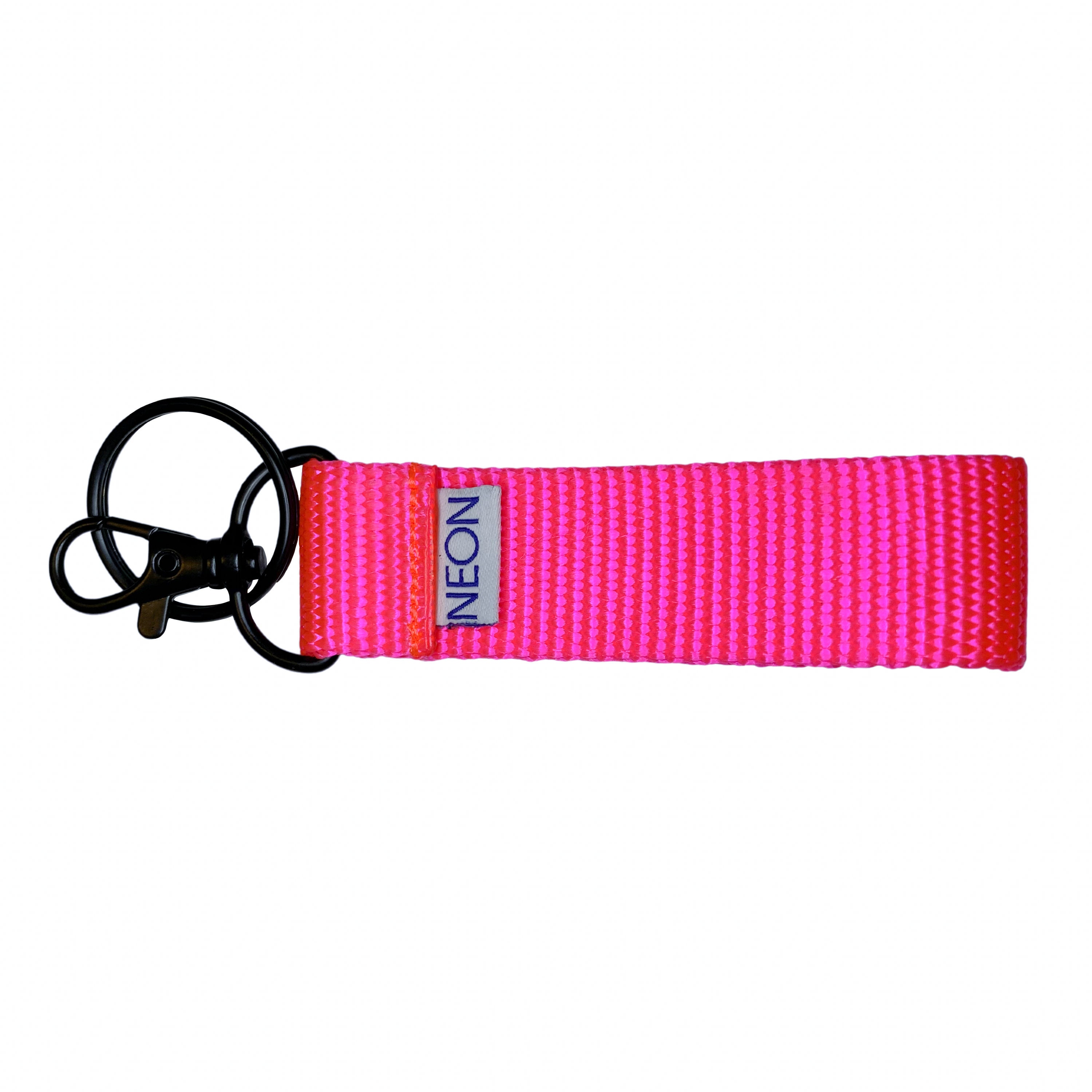 Neon Hot Pink Mini Keychain Wristlet Small Key Fob Swivel | Etsy