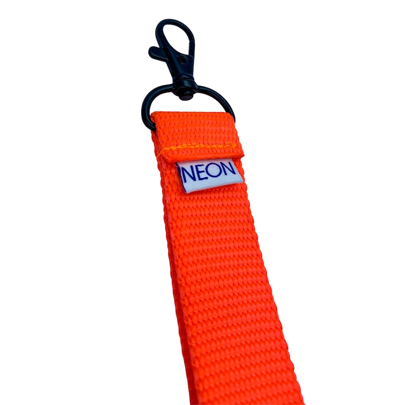 Key Fob Hot Orange Mini Keychain Wristlet, With Swivel Lobster Clasp ...