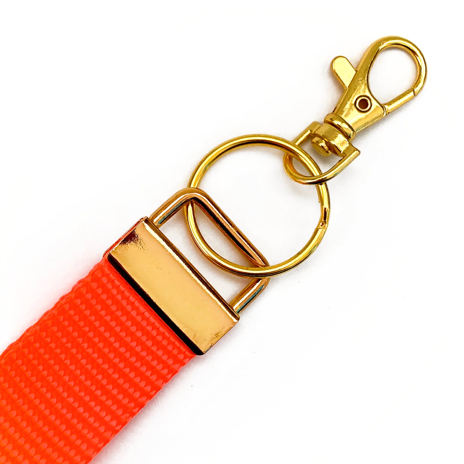 Neon Hot Orange Key Fob Wristlet 3 or 5.5 - Etsy