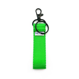Neon Hot Green Key Fob Wristlet, Small Keychain With Swivel Lobster ...