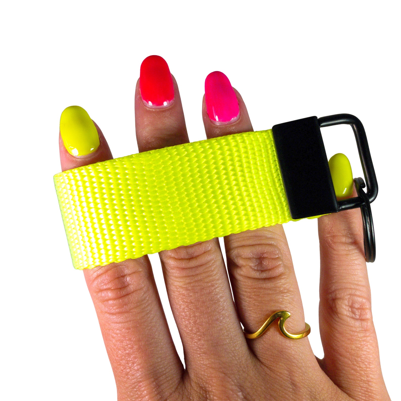 Neon Fluorescent Yellow Key Fob Wristlet 3 or - Etsy